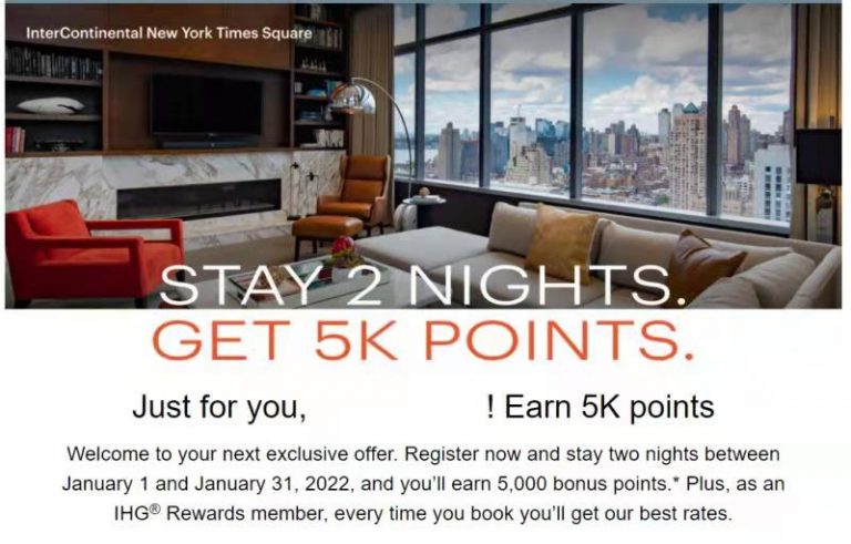 Hilton希尔顿2022年度Q1促销出炉，IHG洲际派发定向offer，额外赚取奖励积分 – Travelideas里程家